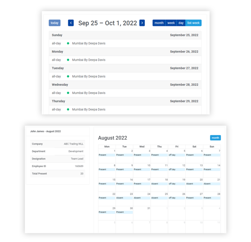 Artify 360 - HRMS calendar tool in UAE for your business